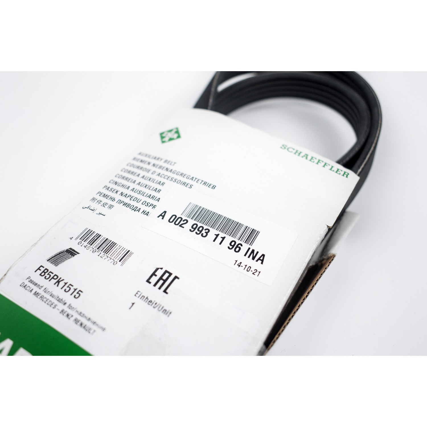 Mercedes-Benz W176, W177, GLA SCHAEFFLER V-RIBBED BELTS [0029931196INA]